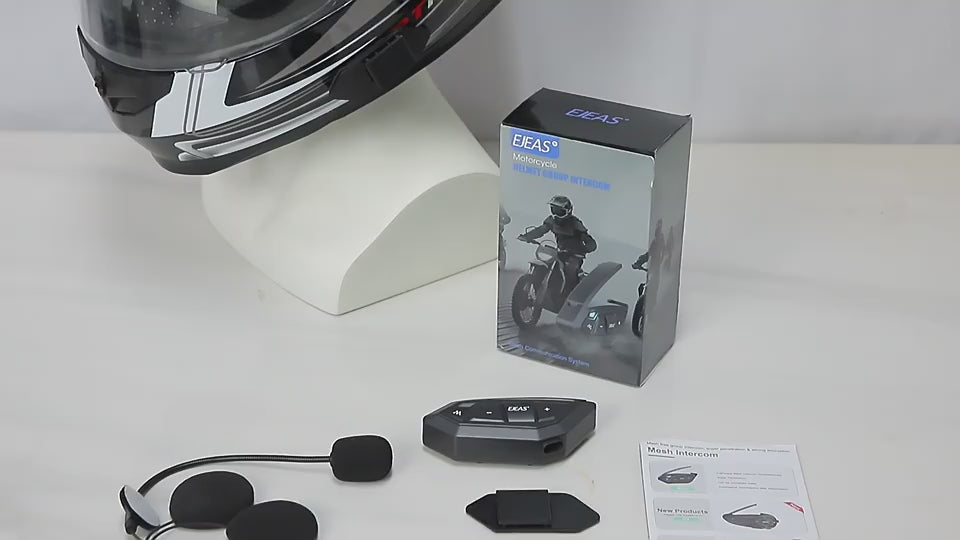EJEAS Motorcycle Helmet Bluetooth Intercom Headset System